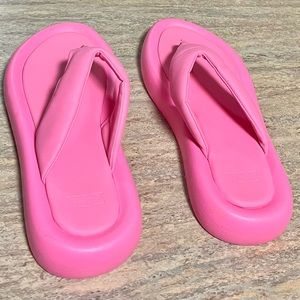 Zara | Shoes | Nwob Zara Pink Flip Flop Platform Sandals | Poshmark